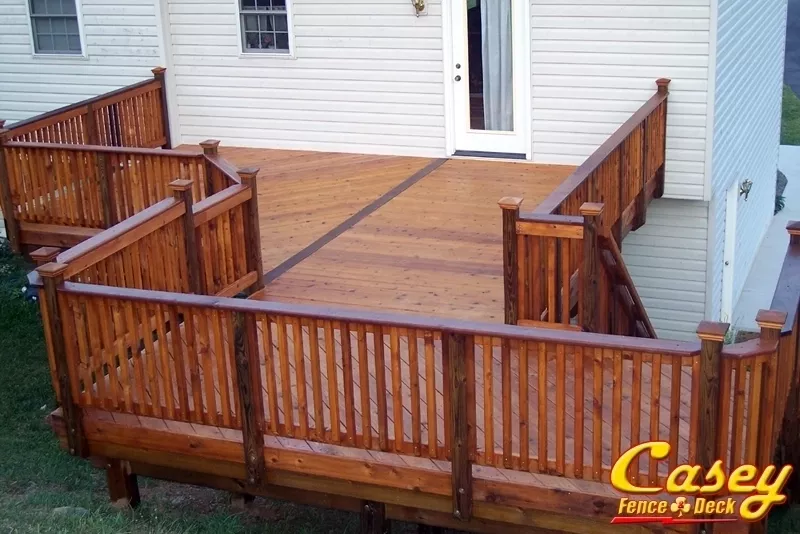 Western Red Cedar Deck with Brazilian Walnut Inlays